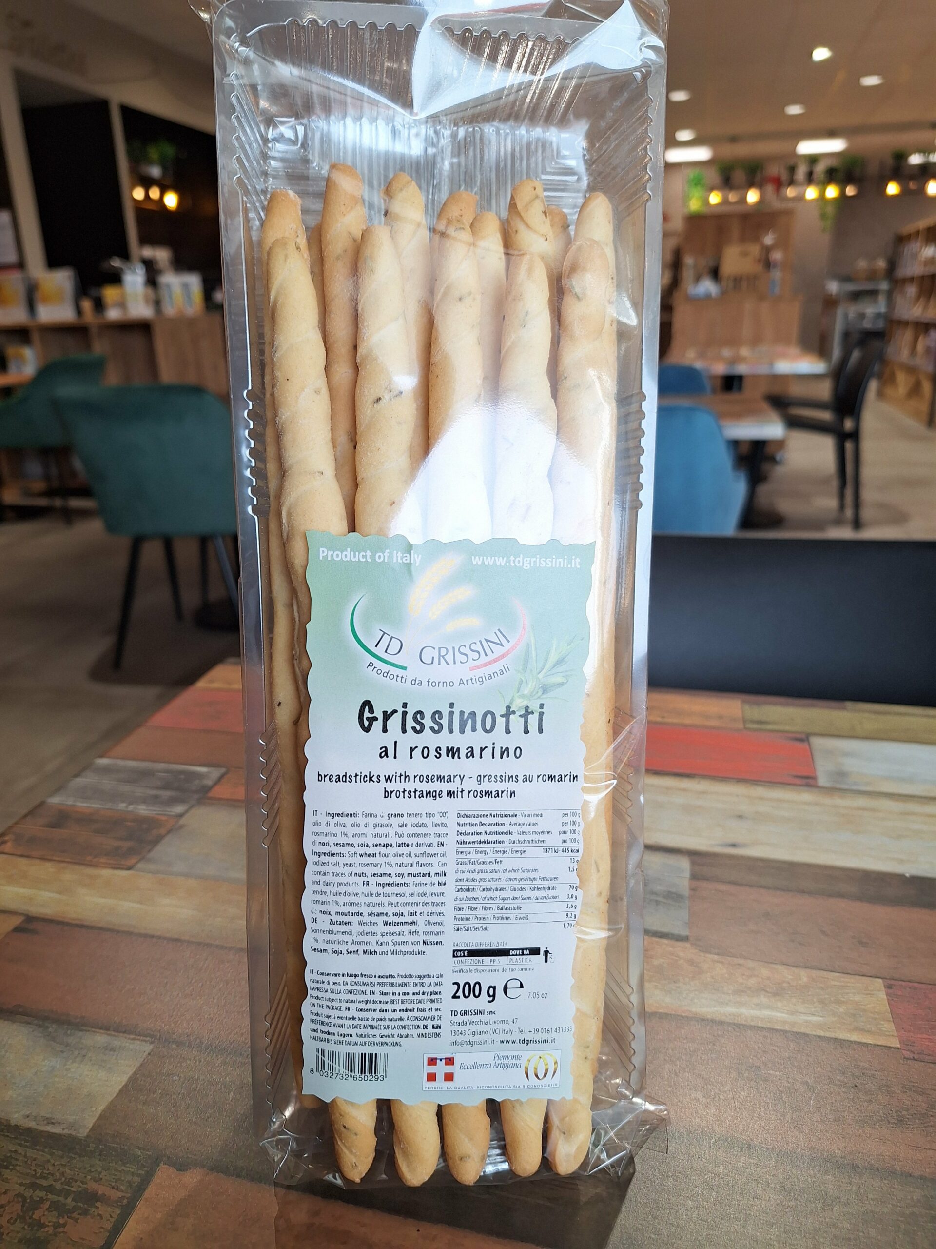 Gressins au romarin - Epicerie Italienne - Bella Vita Gastronomia